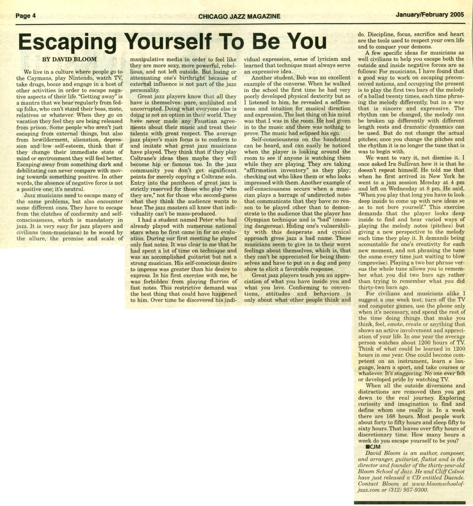Articles – David Bloom